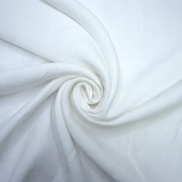 Heavy Washed Linen Twill - White Sample - Gala Fabrics