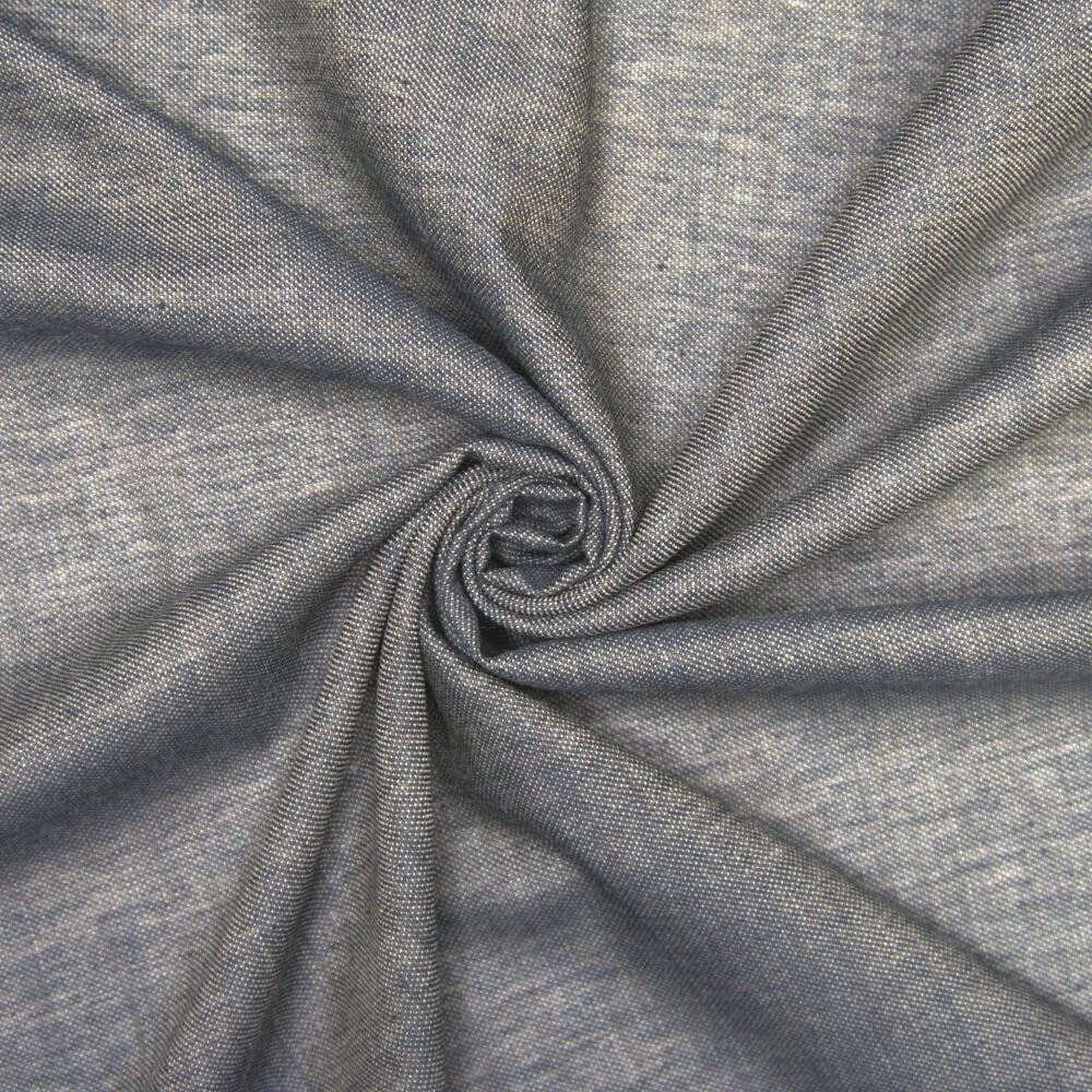 Wool Cotton Voile - Grey Blue Sample - Gala Fabrics
