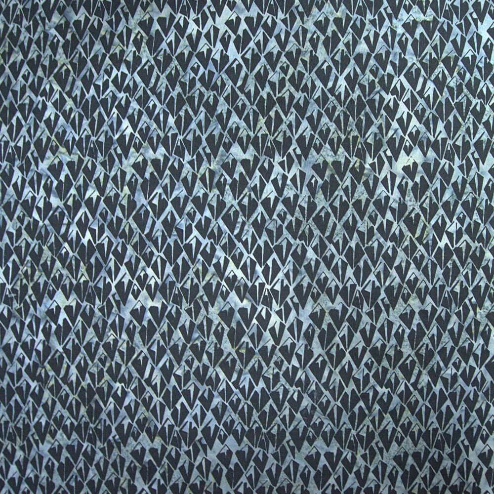 Batik Cotton - Diamond - Grey Sample - Gala Fabrics
